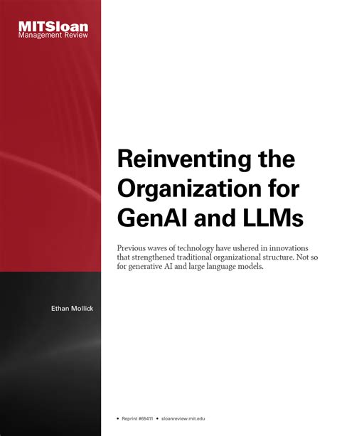 Reinventing The Organization For Genai And Llms Mit Smr Store