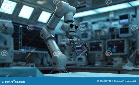 Robotic Arm Technology In Modern Surgical Room Robotic Arm Poised To Perform Surgery In A Robotic Arm Technology In Modern Surgical Room Robotic Arm Poised To Perform Surgery In A