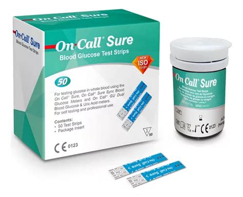 Tiras Para Glucómetro On Call Sure Kit Con Acon Color Celeste Envío gratis