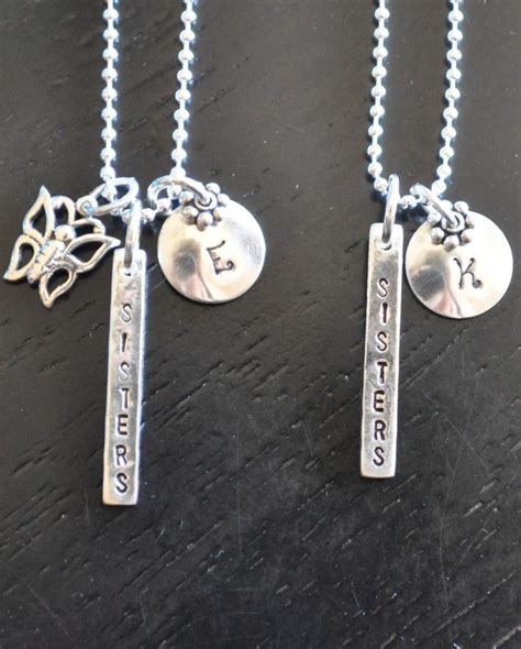 Sisters T Personalized Sterling Silver Necklace Kandsimpressions