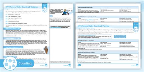 Eyfs Nursery Maths Counting Guide And Plan Order Number Names
