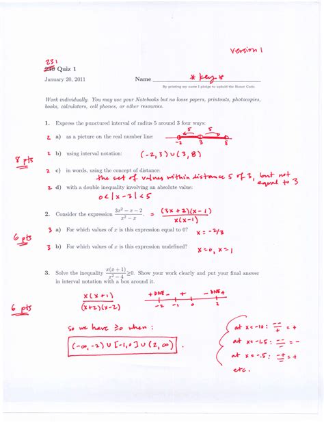Quiz 1 Solved 3 Questions Of Calculus With Functions I Math 231 Quizzes Mathematics Docsity