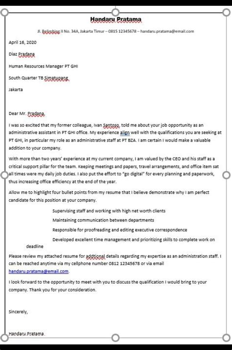 Contoh Job Vacancy Beserta Application Letternya Aslmini