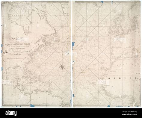 A Chart Of The Atlantic Or Western Ocean Cartographic Maps 1830