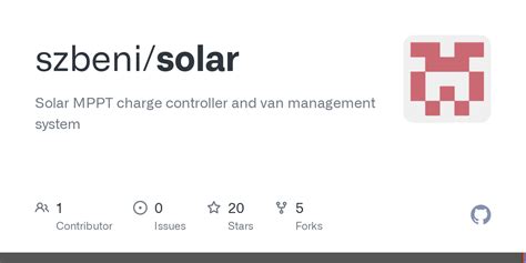 Github Szbeni Solar Solar Mppt Charge Controller And Van Management System