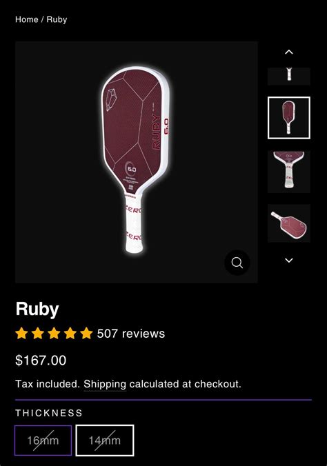 Six Zero Ruby 14mm Rpickleball