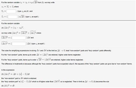 1 Pt The Weiner Process Wsatisfying 1 Dz Et