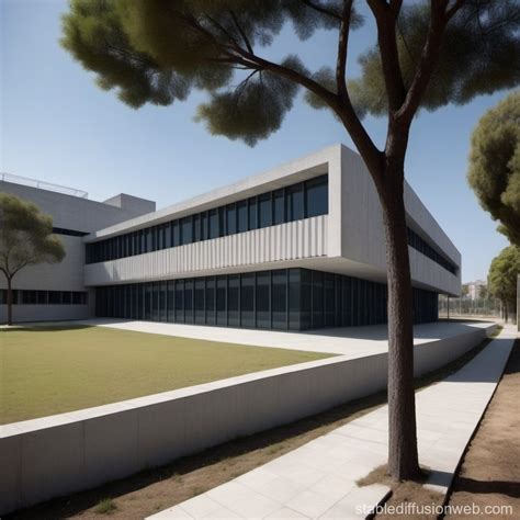 Design Of A Modern School Facade Stable Diffusion Online