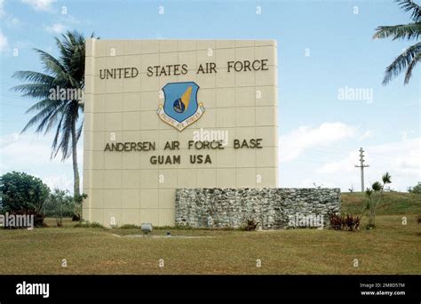 A View Of The Sign At The Bases Front Gate Base Andersen Air Base