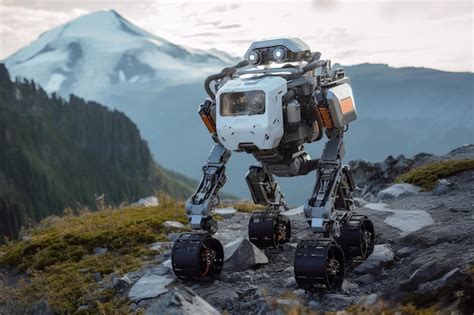 Premium Photo A Journey Of Robot As It Explores The Remote Wilderness