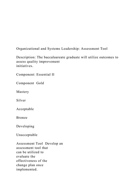 Organizational Assessment Tool For Quality Improvement Pdf