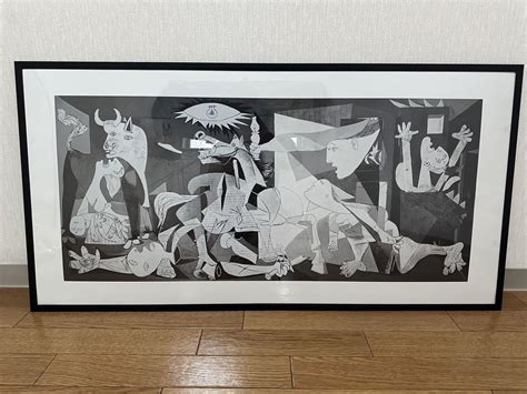 パブロ ピカソ ゲルニカ額入りアートパネル アートポスター幅102cm 絵画