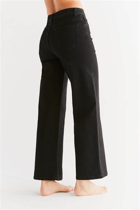 Evermind Damenjeans Mit Weitem Bein Vegan