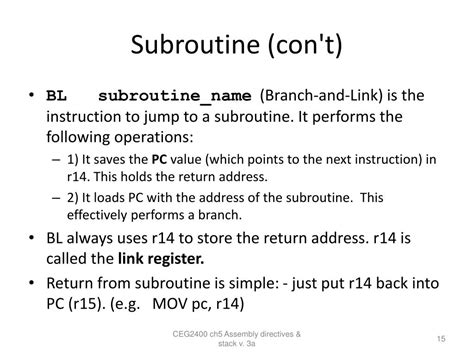PPT Chapter 5 ARM Assembly Directives And The Use Of Stack