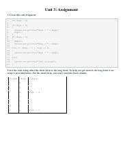 Unit Assignment Cs Introduction To Programming Pdf Unit Assignment Given This
