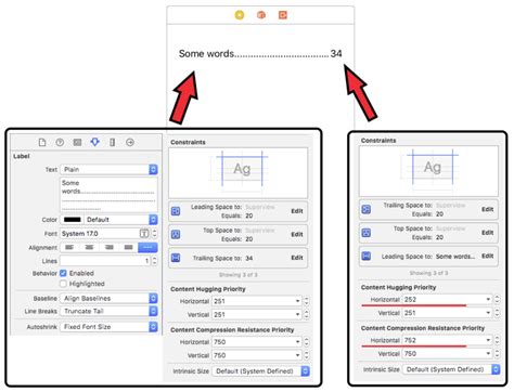 Iphone Ios Aligning Two Uilabels Leftright And Connecting With