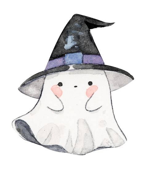 Premium Vector A Drawing Of A Ghost With A Hat That Says Ghost On It