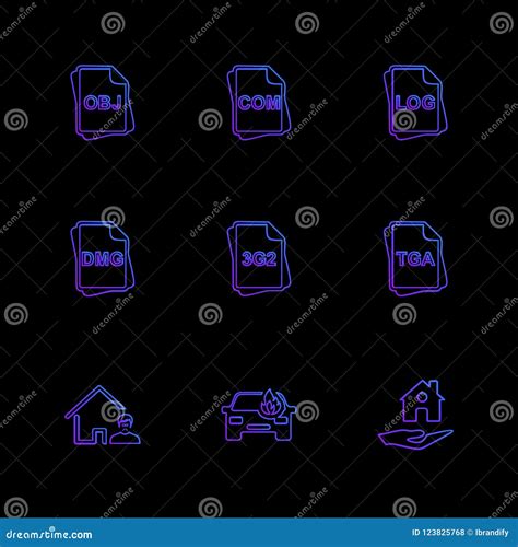 File Type Files Documents Eps Icons Set Vector Stock Vector Illustration Of Docx
