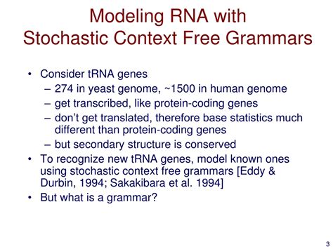 Ppt Stochastic Context Free Grammars For Rna Structure Modeling