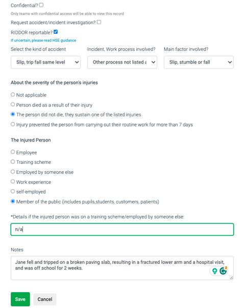 How Can I Use The Riddor Reporting Feature