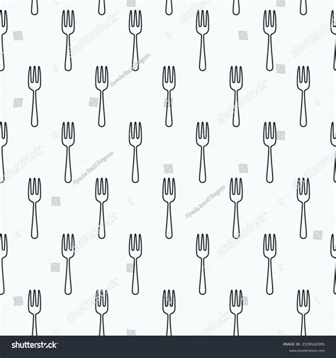 Fork Seamless Pattern Design Vector Fork Stock Vector Royalty Free