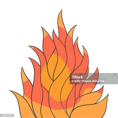 Api Dalam Gaya Kartun Ilustrasi Stok Unduh Gambar Sekarang Alam Api Api Fenomena Alam