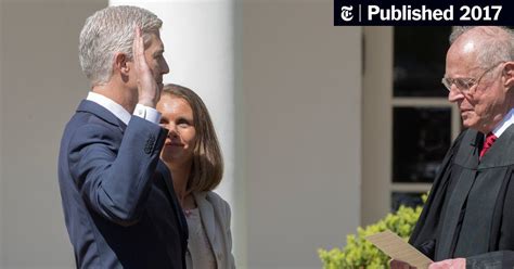 Neil Gorsuch Is Sworn In As Supreme Court Justice The New York Times