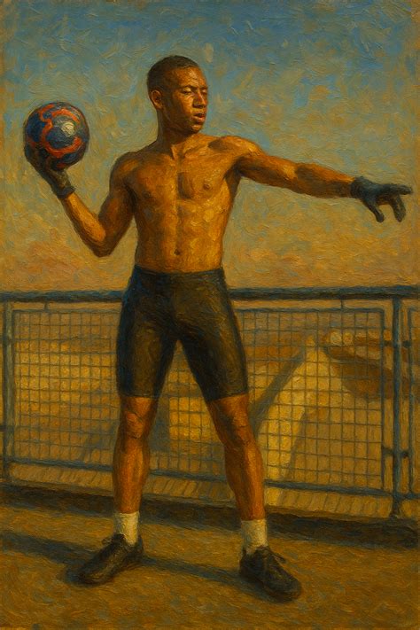 Explore A Black And White Drawing Of A Man Holding A Ball Art