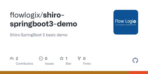 GitHub Flowlogix Shiro Springboot3 Demo Shiro SpringBoot 3 Basic Demo