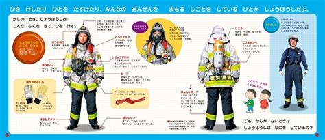 絵本かっこいいな しょうぼうしの内容紹介あらすじ見開き掲載 山﨑 友也 横浜市消防局 絵本屋ピクトブック
