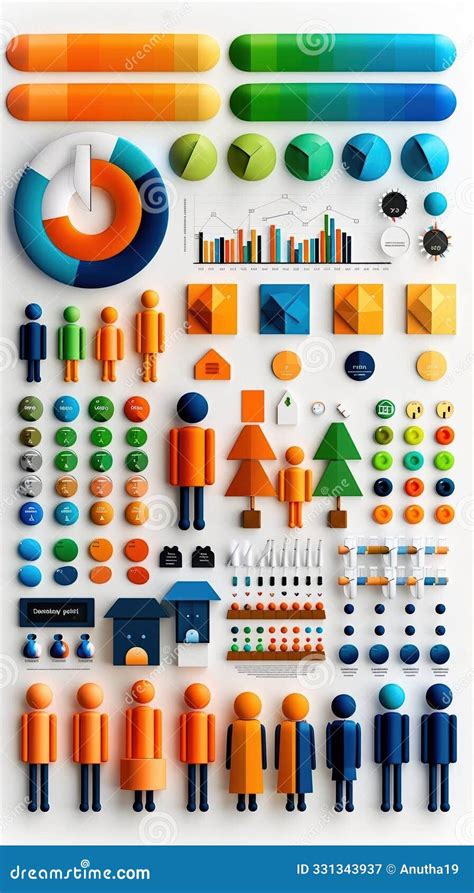 Colorful Shapes And Icons In Organized Rows Create A Vibrant