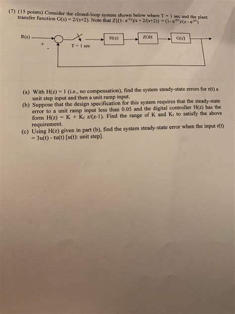 Solved Points Consider The Closed Loop System Shown Chegg