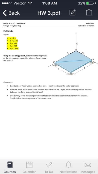 Solved Using The Scalar Approach Determine The Magnitude Of Chegg