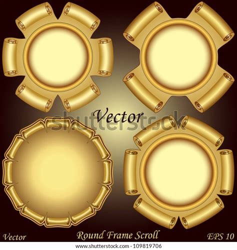 Round Scroll Frame Stock Vector Royalty Free 109819706 Shutterstock