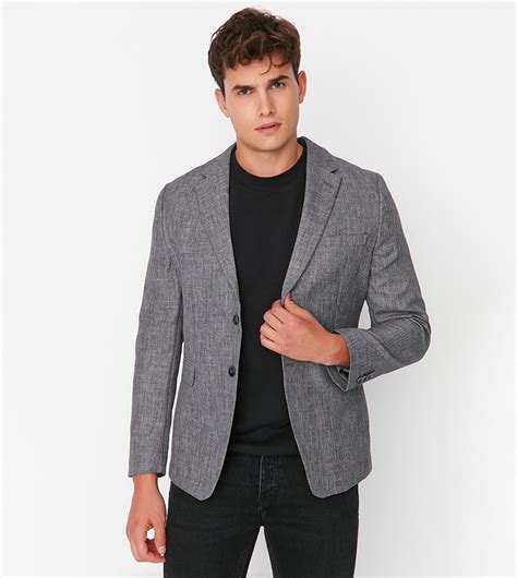 اشتري ترينديول جاكيت بليزر ضيق بلون رمادي 6ستريت المملكة العربية السعودية