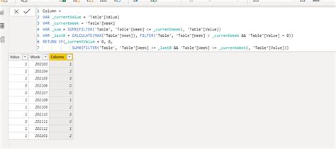 cumulative sum column resets if row value 0 microsoft fabric community