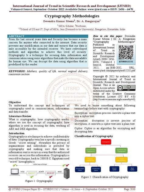 Cryptography Methodologies Pdf Cryptography Encryption
