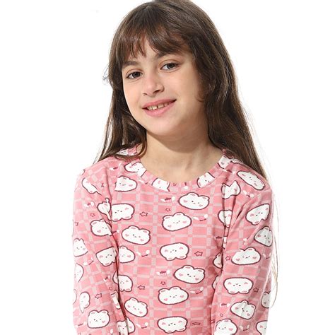 Girls Thermal Set With Printed Rose