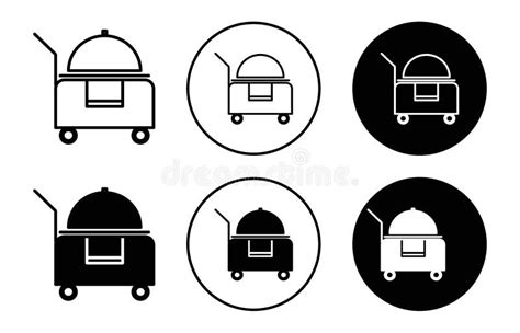 Conjunto De Iconos De Línea Plana De Servicio De Sala De Desayunos