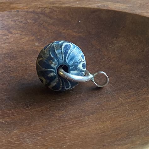 Antique Ancient Millefiori Glass Trade Bead Eye Bead Swivel Fob
