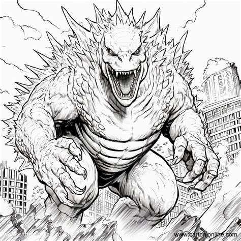 Ausmalbilder Godzilla 41