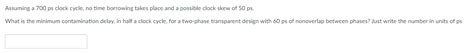 solved use the timing parameters in the table below for the