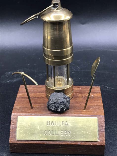 Antique Collectable Brass Coal Miner Memorabilia Miners Lamp Figures