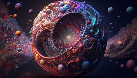 3d Mathematical Representation Of The Universe Ai Generative Stock