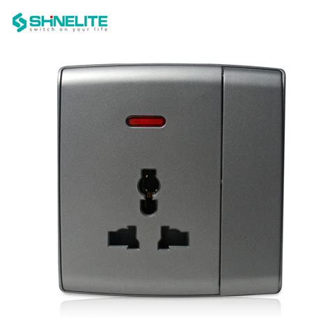 Radian Long Button Pin Multi Function Socket Electrical Wall Socket Plastic New Design China