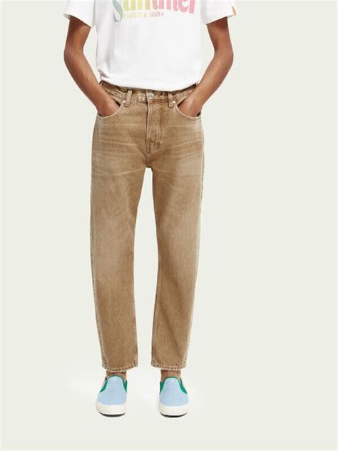 Scotch And Soda Ανδρικό Παντελόνι Τζιν σε Loose Εφαρμογή Μπεζ 170102 0137