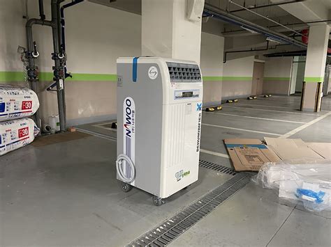 공업용제습기 지하 주차장 바닥 결로 습기제거 나우이엘 Ned 280