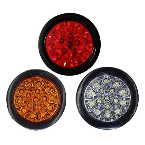 Round Red Truck Led Tail Light Truck Lighting System Truck Combination