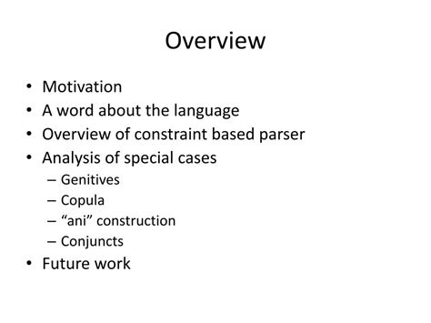 Ppt Constraint Based Dependency Telugu Parser Powerpoint Presentation Id4732441