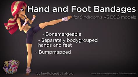 Sfm Mlp Dl Hand And Foot Bandages For V Eqg By Imafutureguitarhero On Deviantart